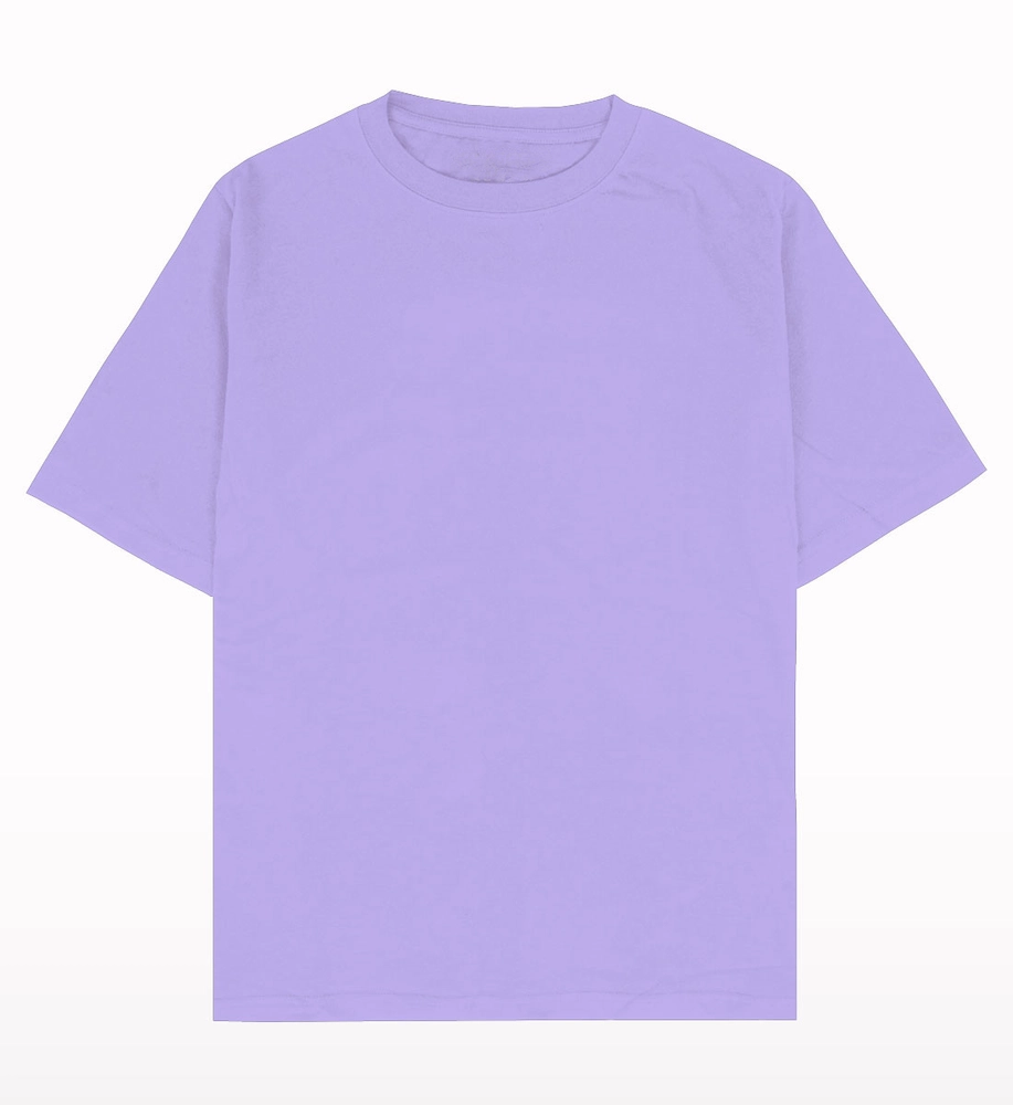 Lavender 240 Gsm French Terry Oversized T Shirt