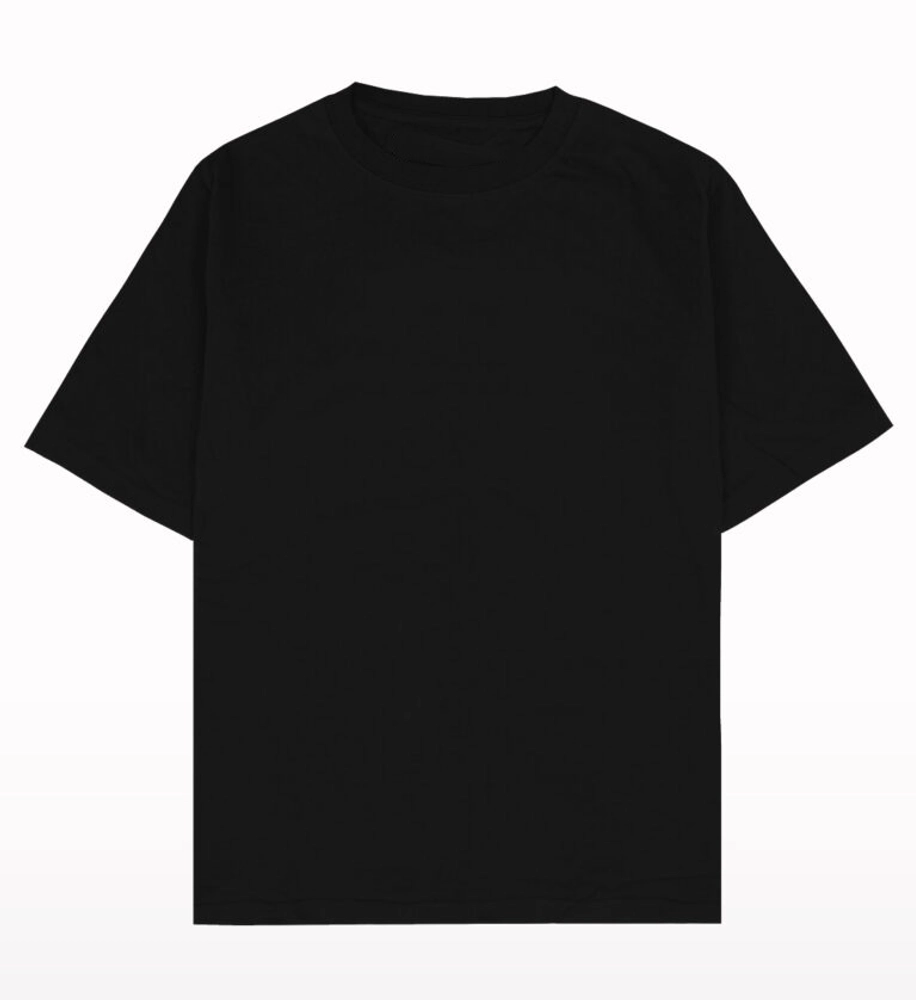 Black 240 Gsm French Terry Oversized T Shirt