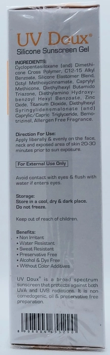 Uv Doux Silicone Sunscreen Gel Spf 50 Serene Derma Store